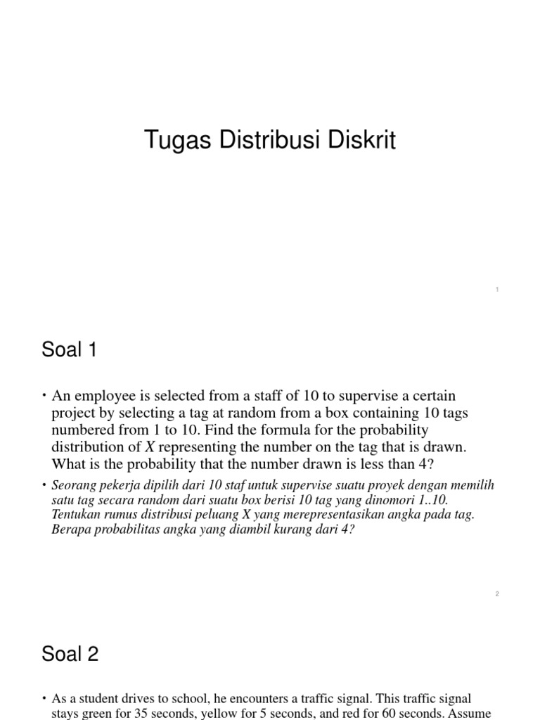 4b Soal Distribusi Diskrit - Poisson | PDF | Probability And Statistics