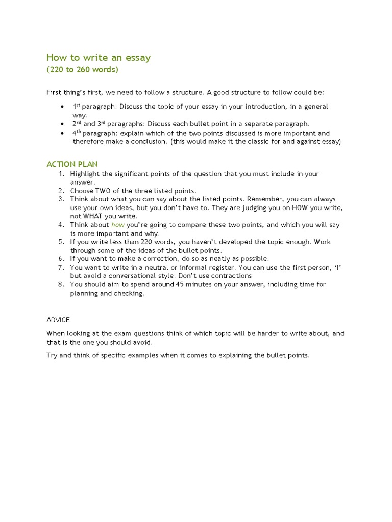 How To Write A Cambridge C1 Essay | PDF | Essays | Paragraph