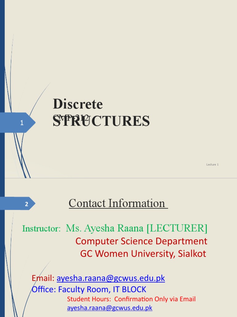 Lecture 1 | PDF | Proposition | Discrete Mathematics