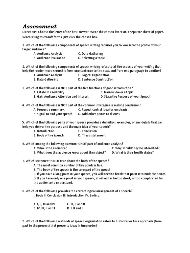Assessment | PDF | Cognition | Communication