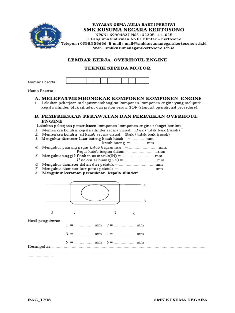 Panduan Overhaul Engine Sepeda Motor | PDF