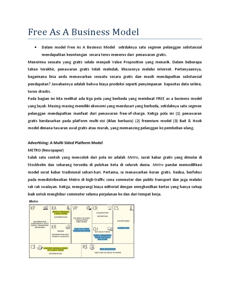 Free As A Business Model | PDF