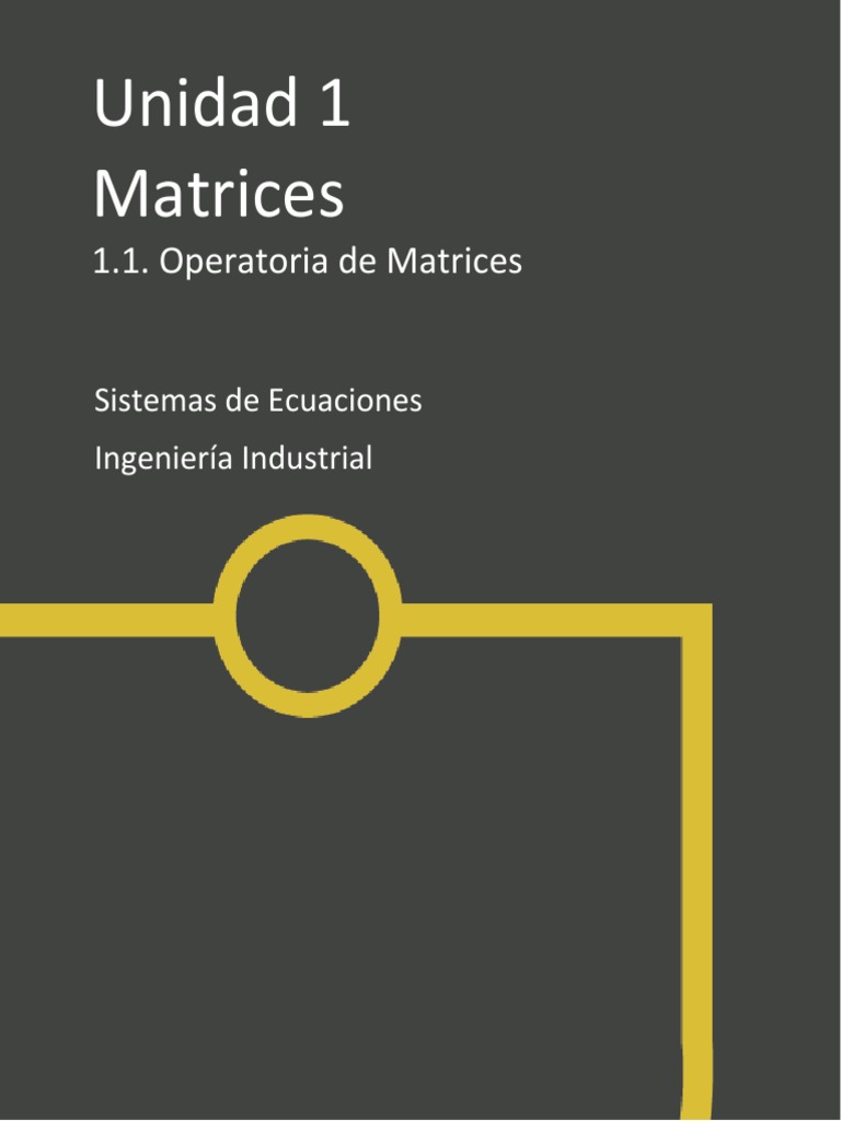 U11 - Operatoria de Matrices | PDF | Matriz (Matemáticas) | Análisis funcional