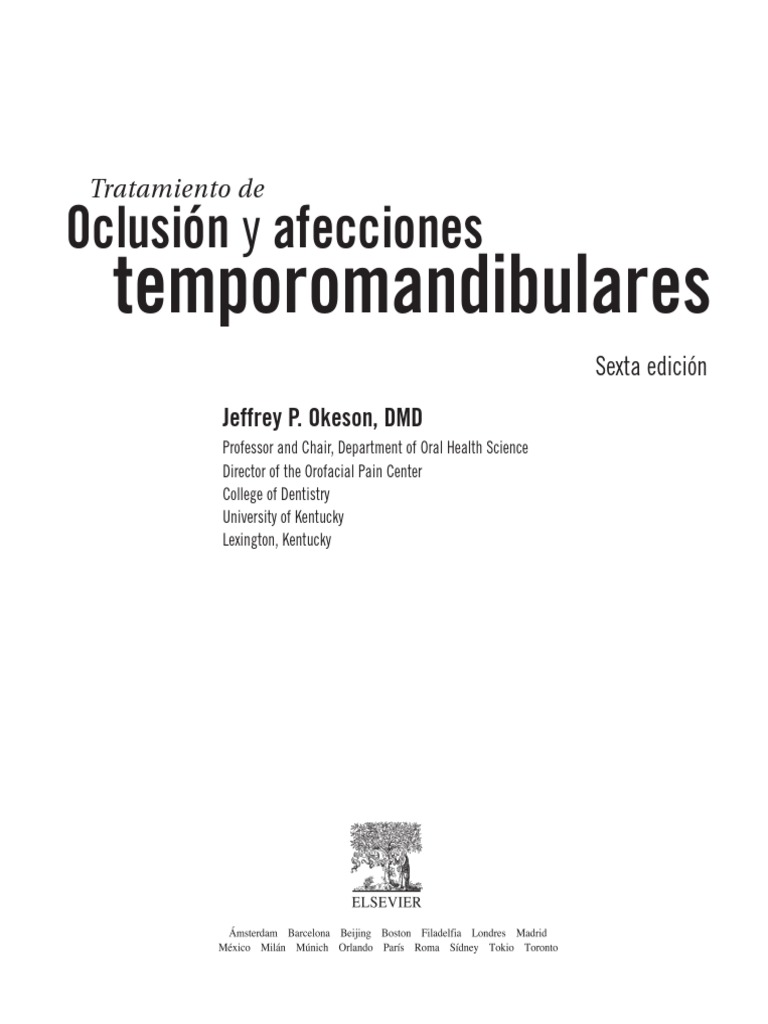 Oclusión y Afecciones Temporomandibulares | PDF | Ciencias de la Salud ...