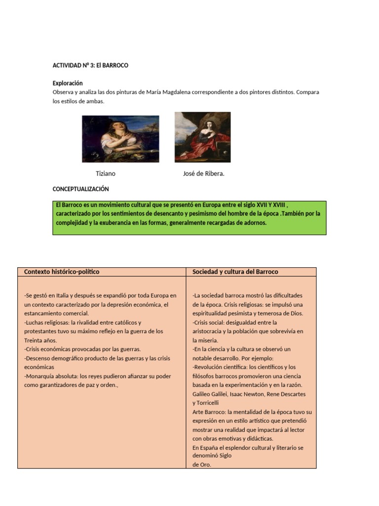 Contexto y Arte del Barroco Europeo | PDF | Barroco