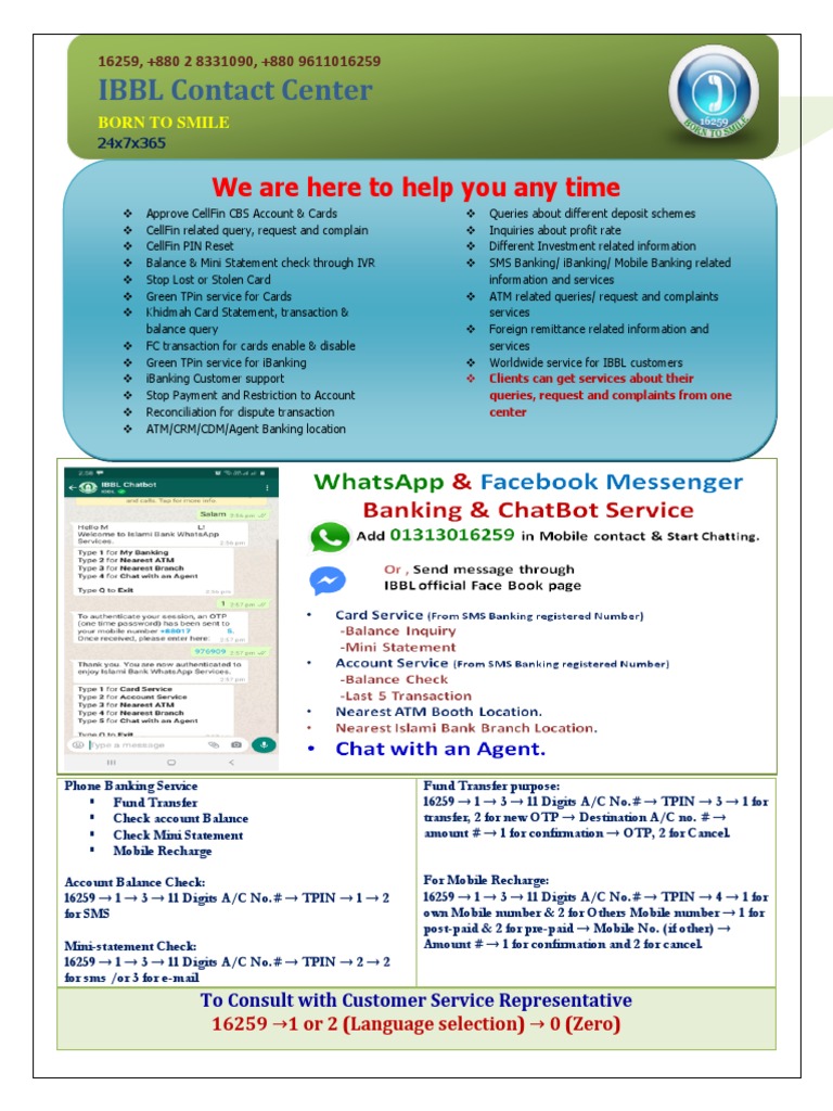 IBBL Central Contract Center | PDF | Banks | Economies