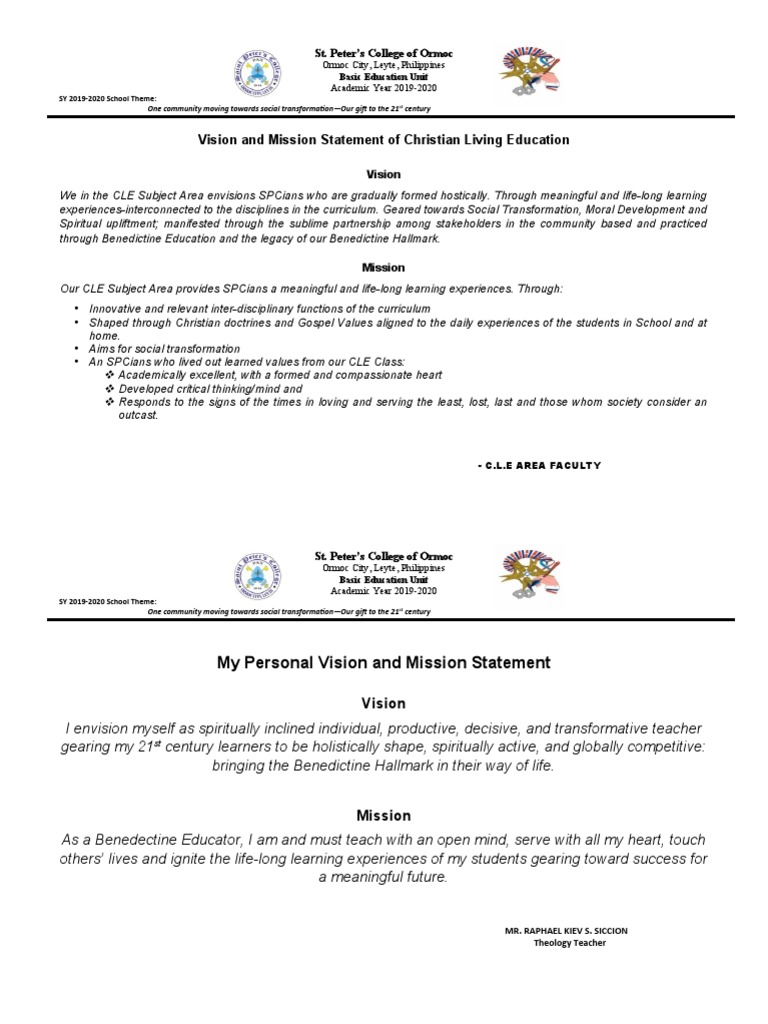 Cle Syllabus Format 2020 | PDF | Catholic Church | Second Vatican Council