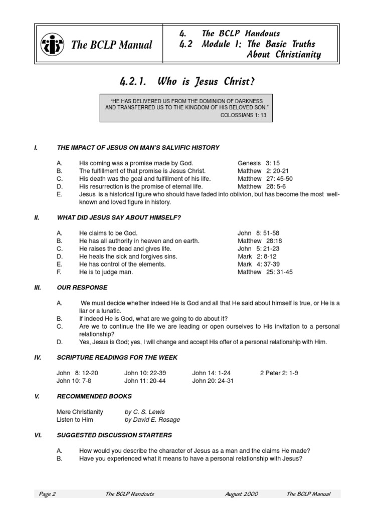 Understanding Jesus Christ's Claims | PDF | Gospel Of John | Jesus