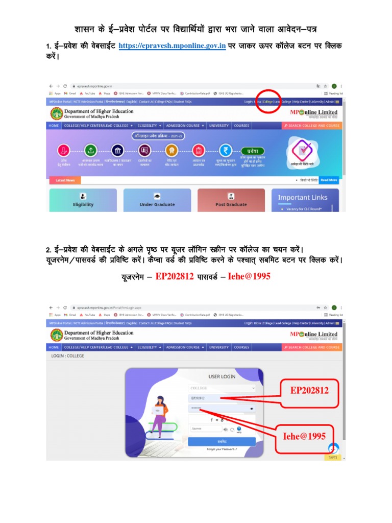 Process Chart (Epravesh Form Entry) For Portal | PDF
