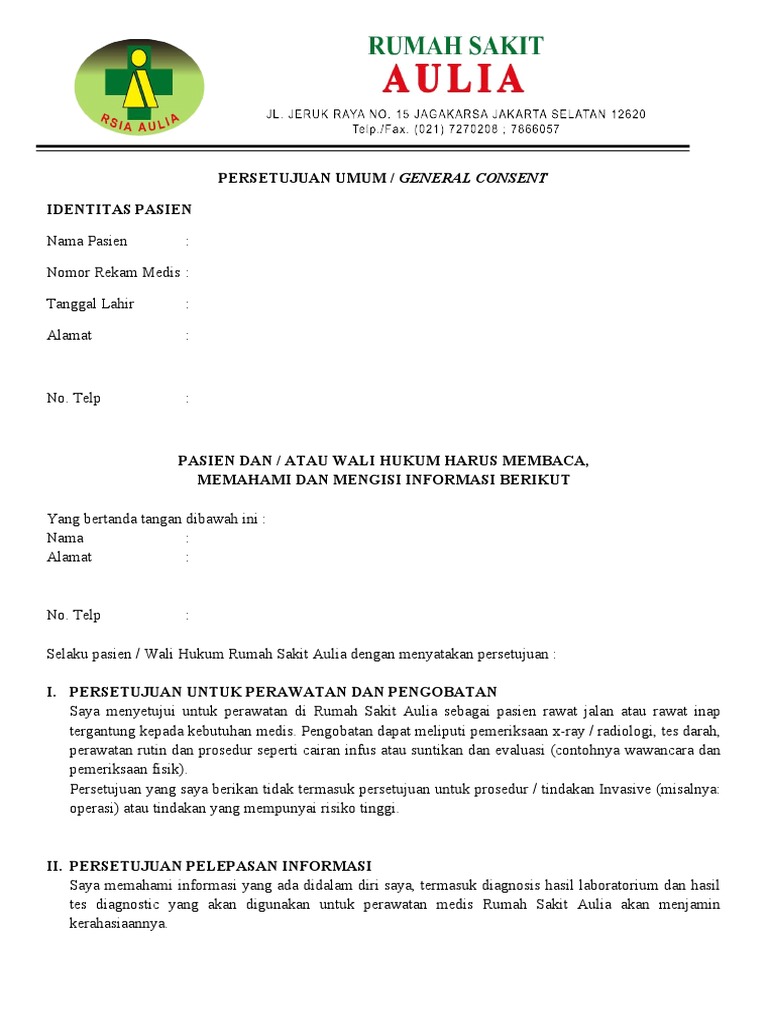 Form General Consent | PDF