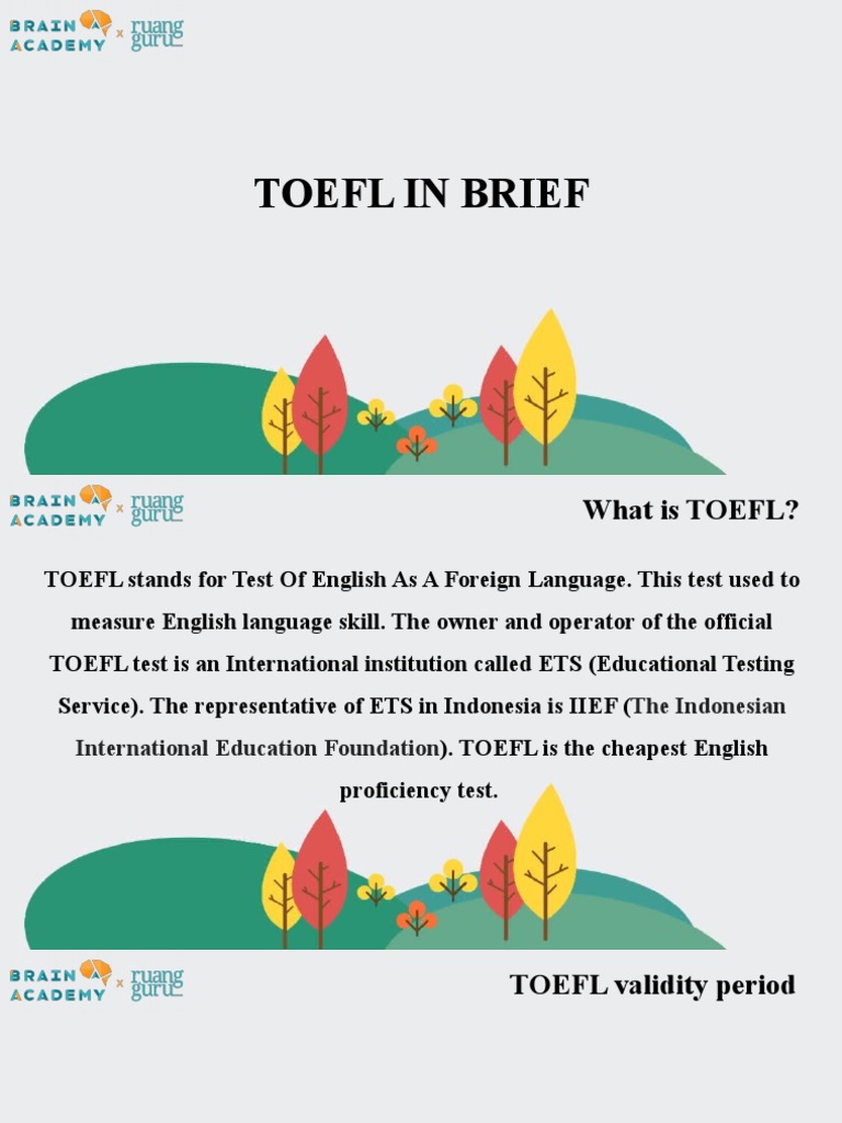 TOEFL | Download Free PDF | Test Of English As A Foreign Language ...