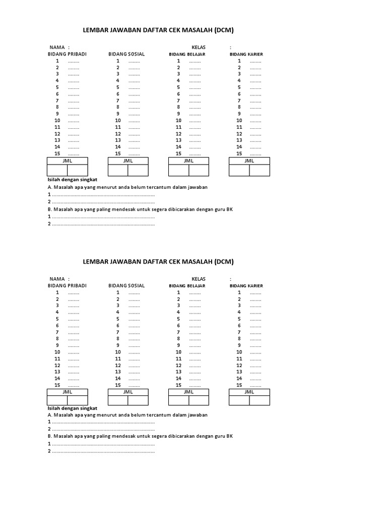 Lembar JWB DCM | PDF