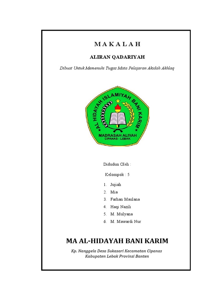 Makalah Aliran Qadariyah | PDF | Agama & Spiritualitas