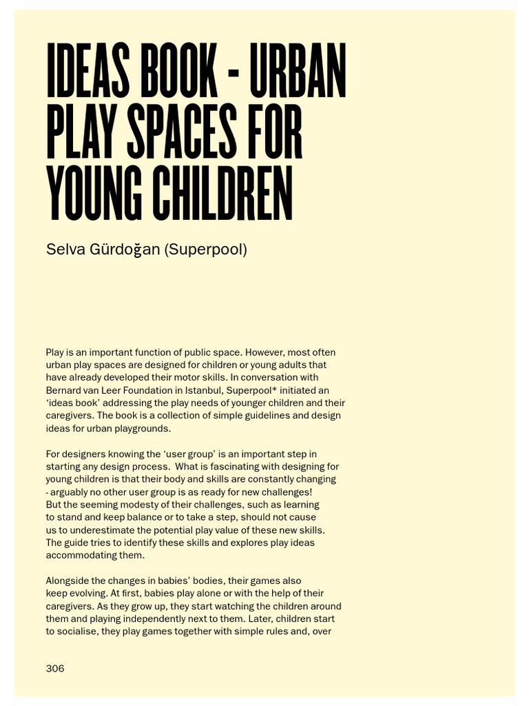 Urban Play Spaces for Young Children | PDF | Human Nature | Human ...