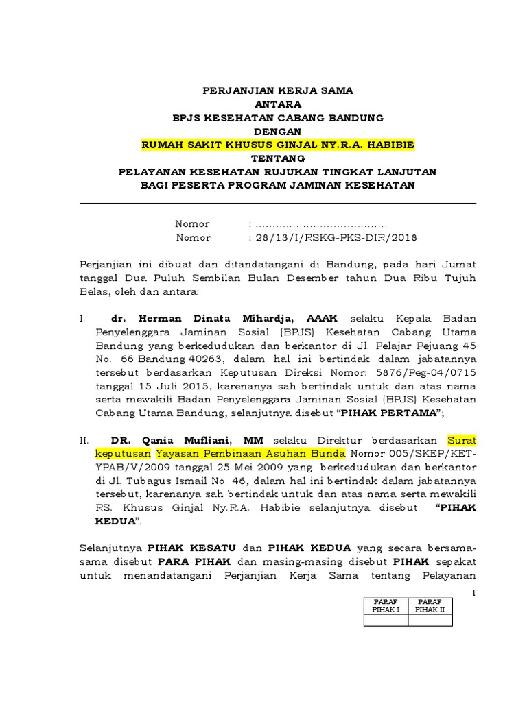 Pks FKRTL Tahun 2018 - RSKG | PDF | Pengembangan Diri