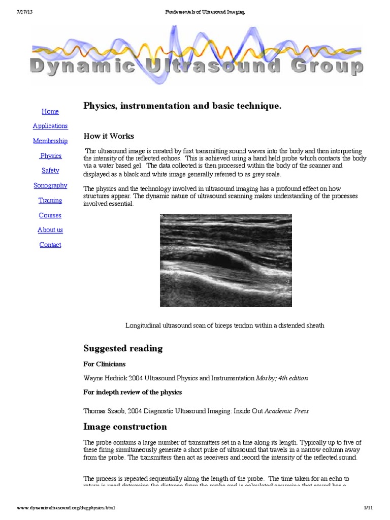 Fundamentals of Ultrasound Imaging | PDF | Medical Ultrasound ...