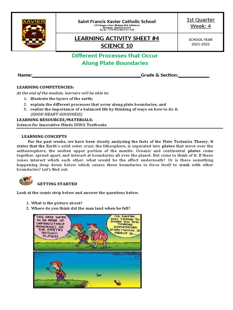 Different Processes That Occur Along Plate Boundaries: Learning ...