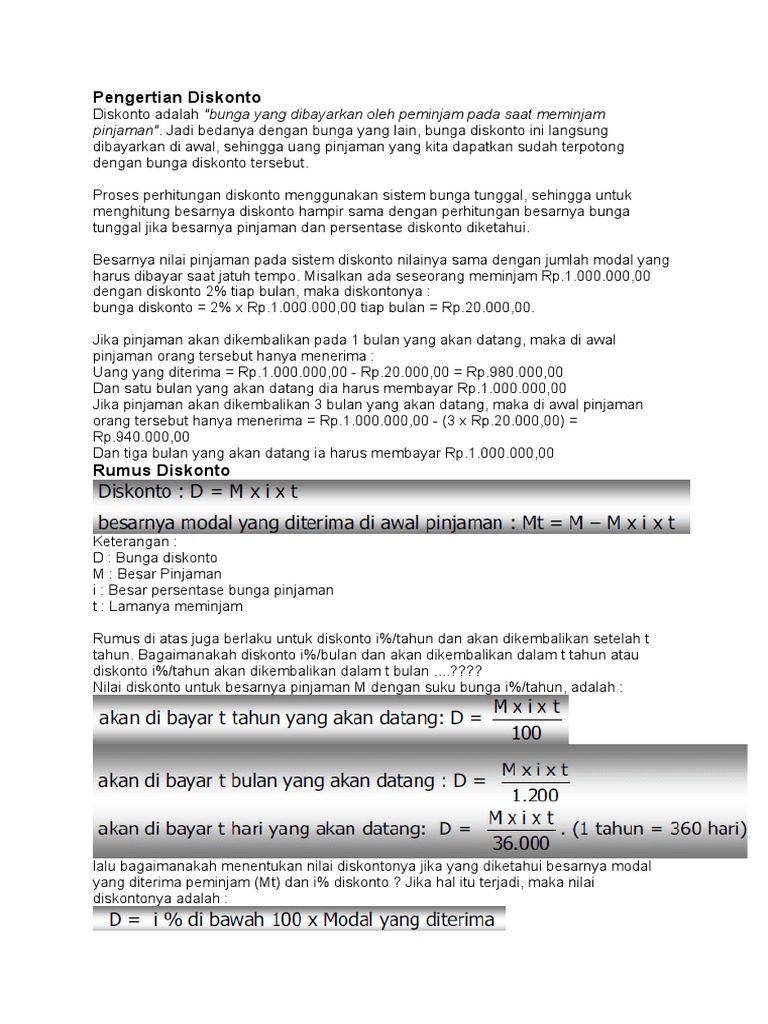 Pengertian Diskonto | PDF
