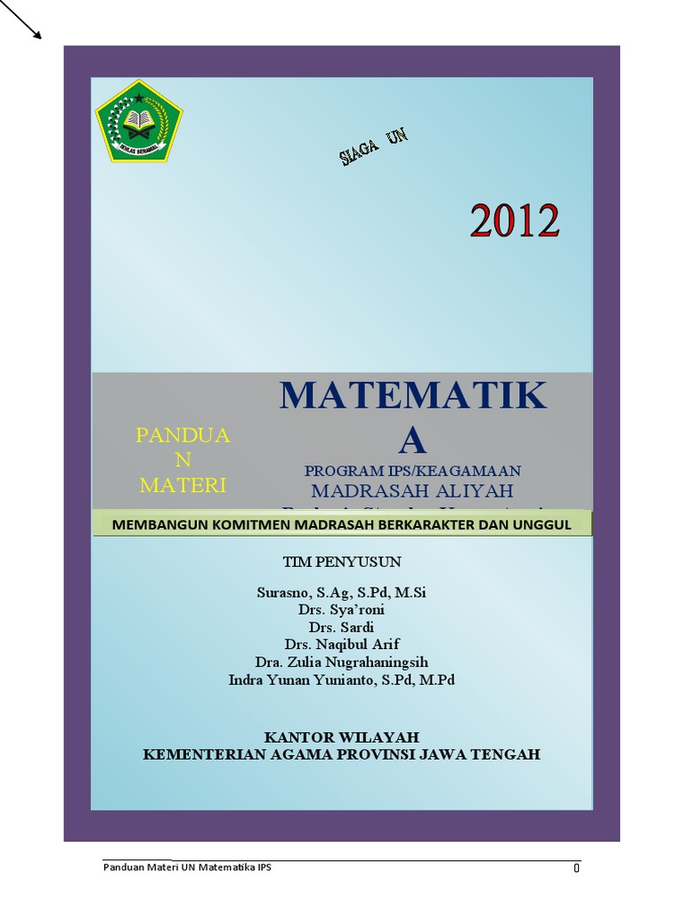Panduan Materi SKL UN Mat IPS 2011 | PDF
