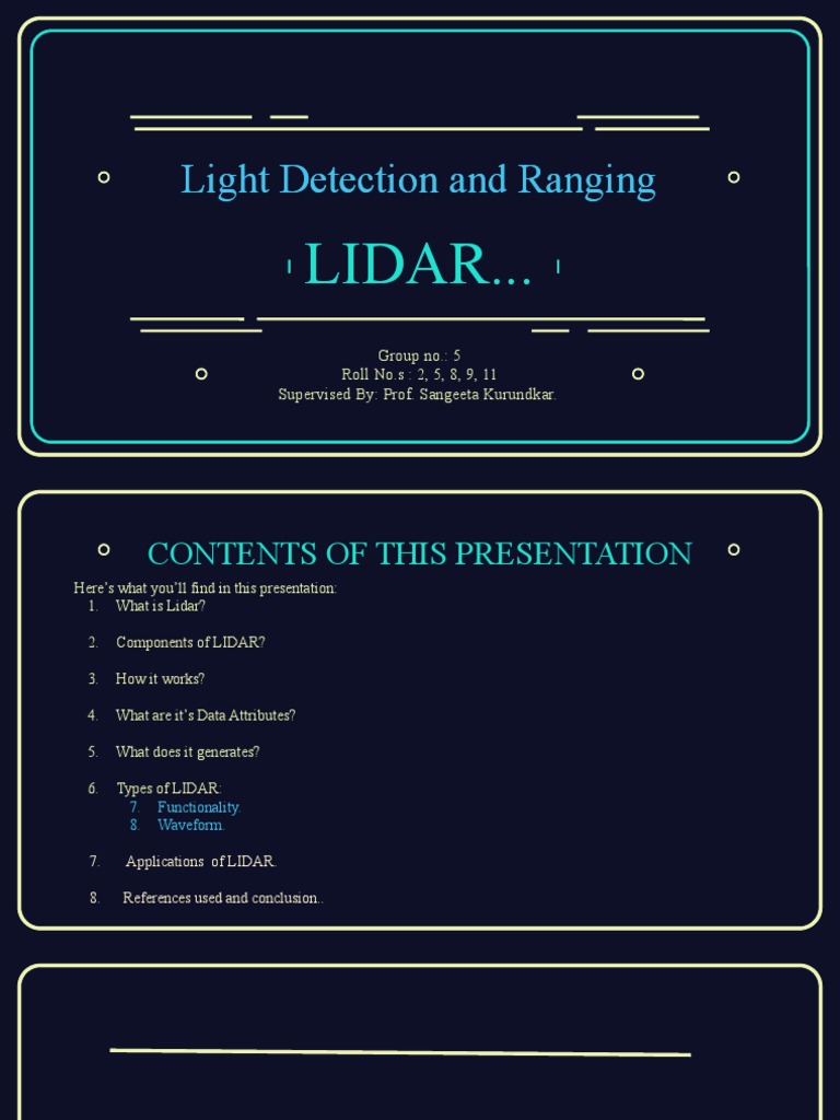 Light Detection and Ranging | PDF | Lidar | Optics