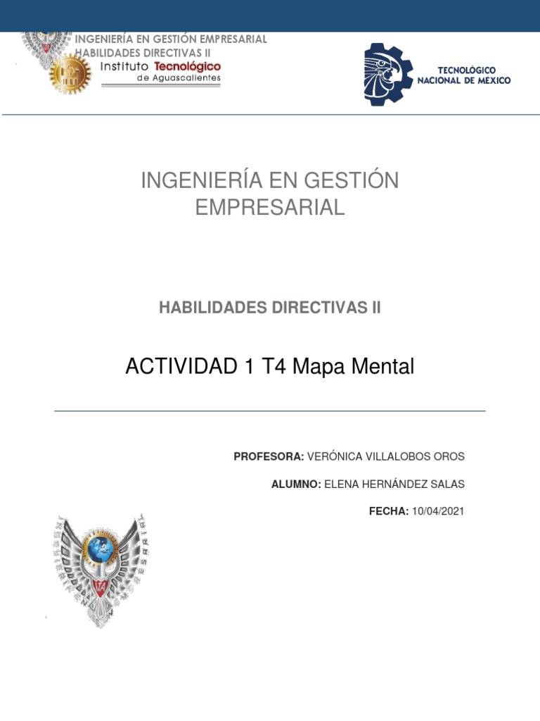 Hernandez Salas Elena A1 t4 Mapa Mental | PDF | Comunicación | Liderazgo