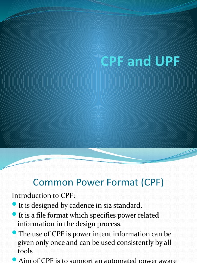 CPF and UPF | PDF | Systems Engineering | Computer Programming