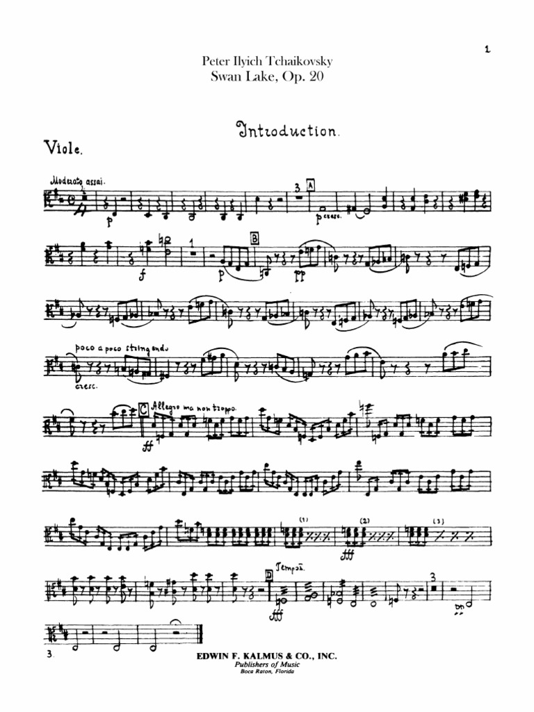 Op20 Swan Lake - Viola | PDF