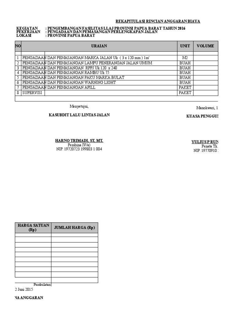 RAB PJU 2 Lengan | PDF