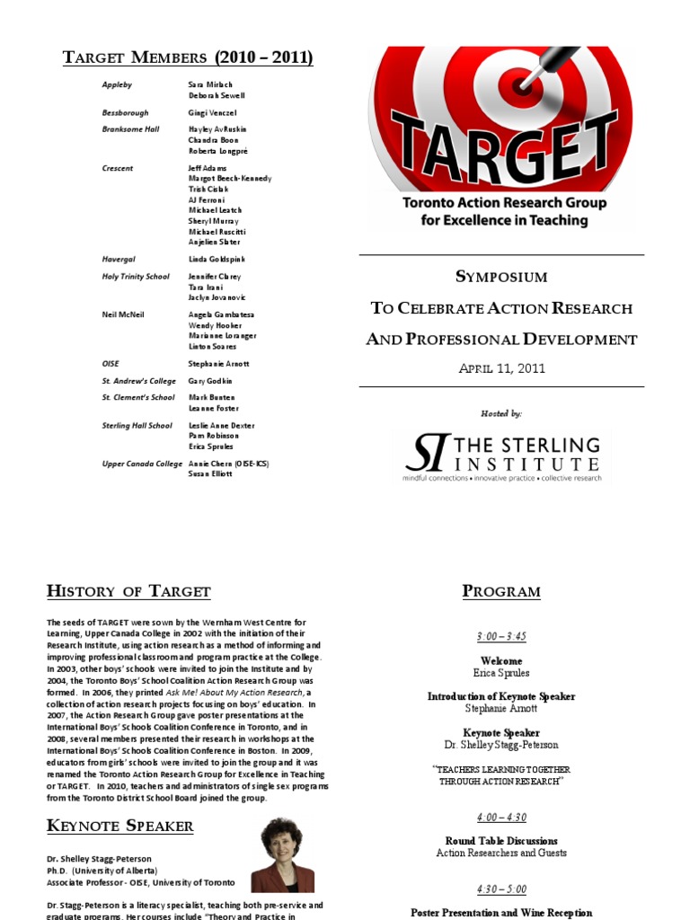 TARGET Members and Symposium Details | PDF | Teachers | Cognition