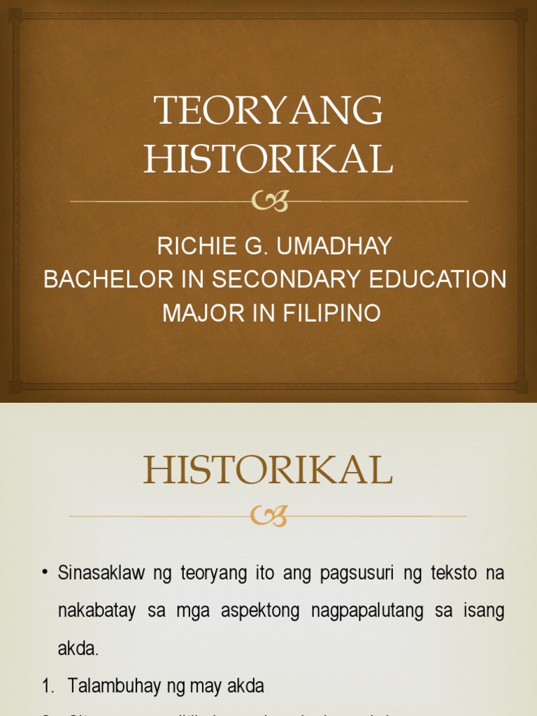 Teoryang Historical | PDF
