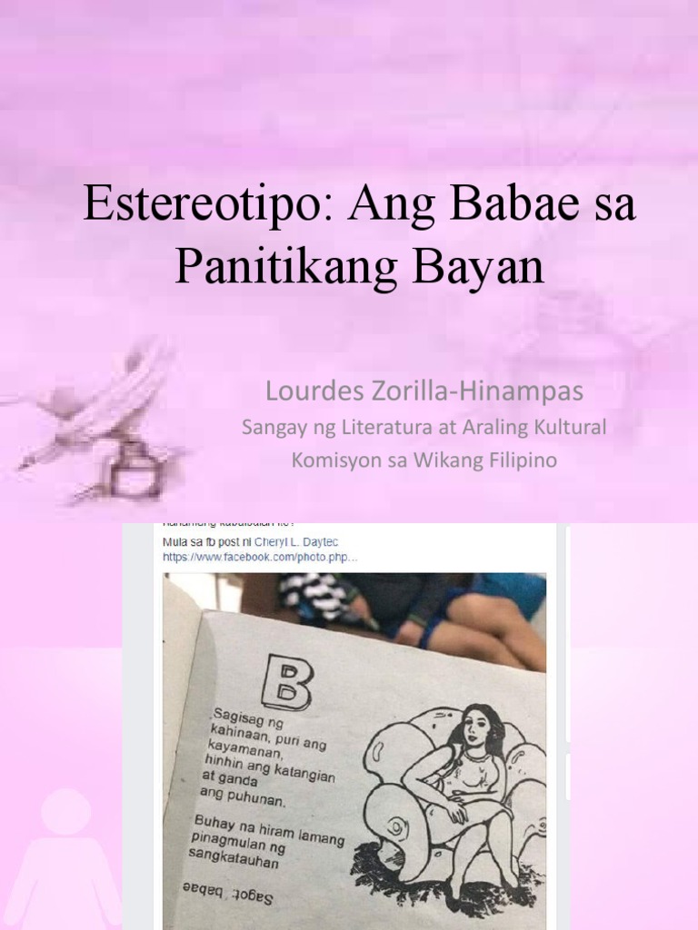 Hinampas - Estereotipo Ang Babae Sa Panitikang Bayan | PDF | Philippines