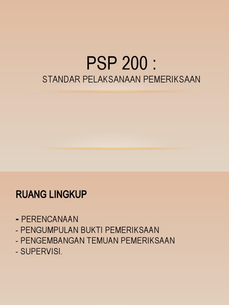 4.4 SPKN PSP 200 Standar Pelaksanaan | PDF