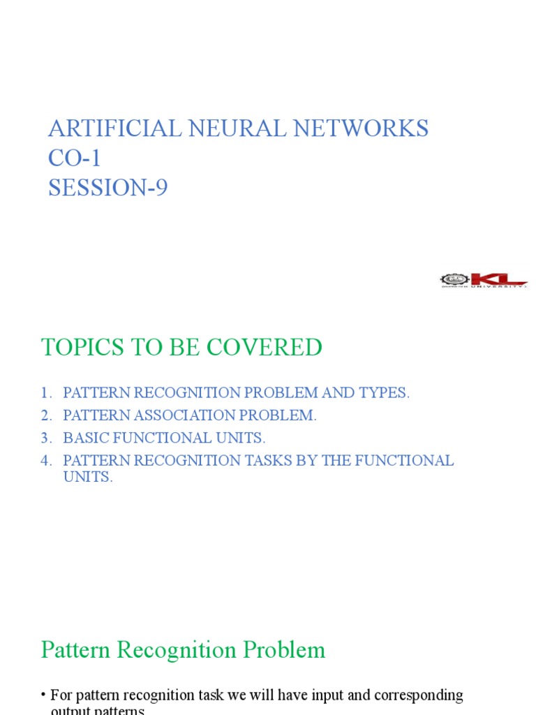 ANN CO2 Session9 | Download Free PDF | Artificial Neural Network | Pattern Recognition