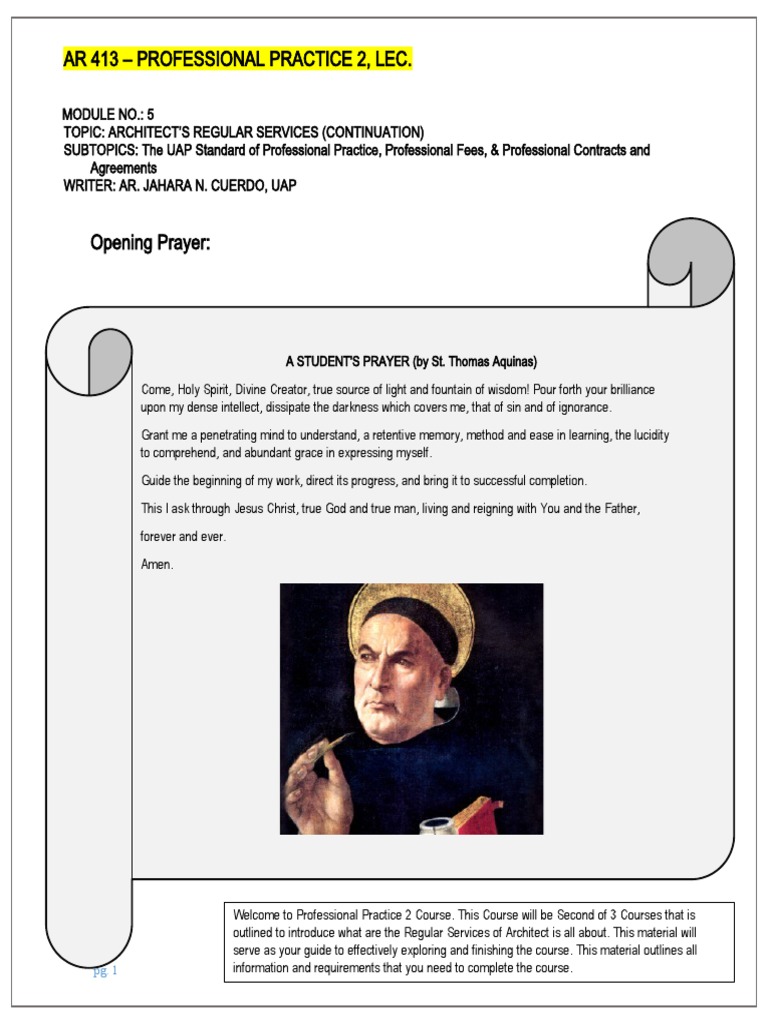 Professional Practice 2 Module 5 - Midterm | PDF | Architect