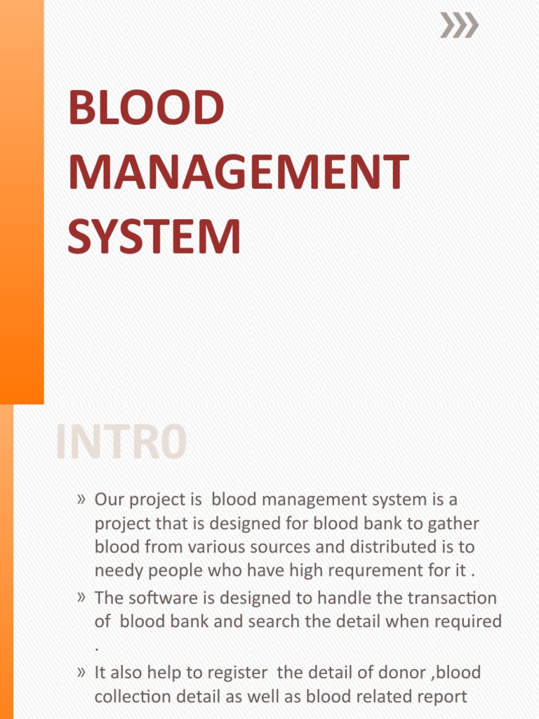 Blood Management System | PDF | Random Access Memory | Blood Donation