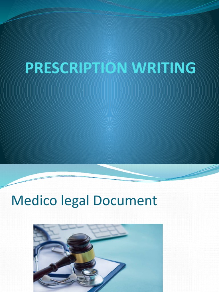 Prescription Writing | PDF | Medical Prescription | Medicine