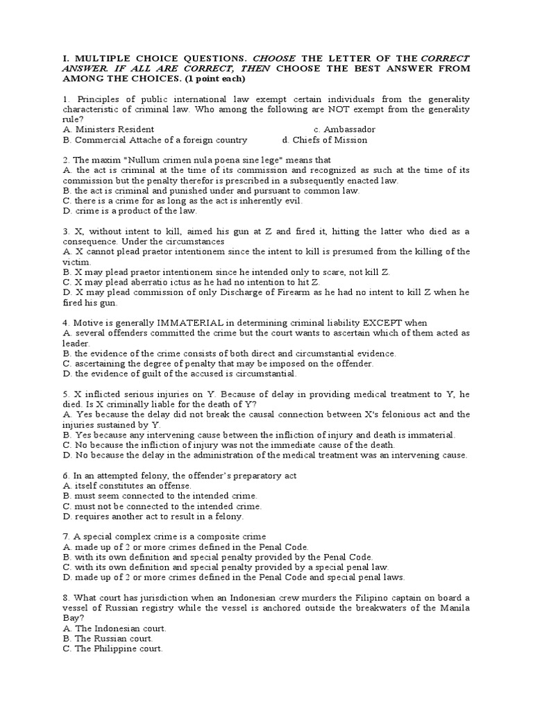 Criminal Law: Key Concepts and Cases | PDF | Crime & Violence | Crimes