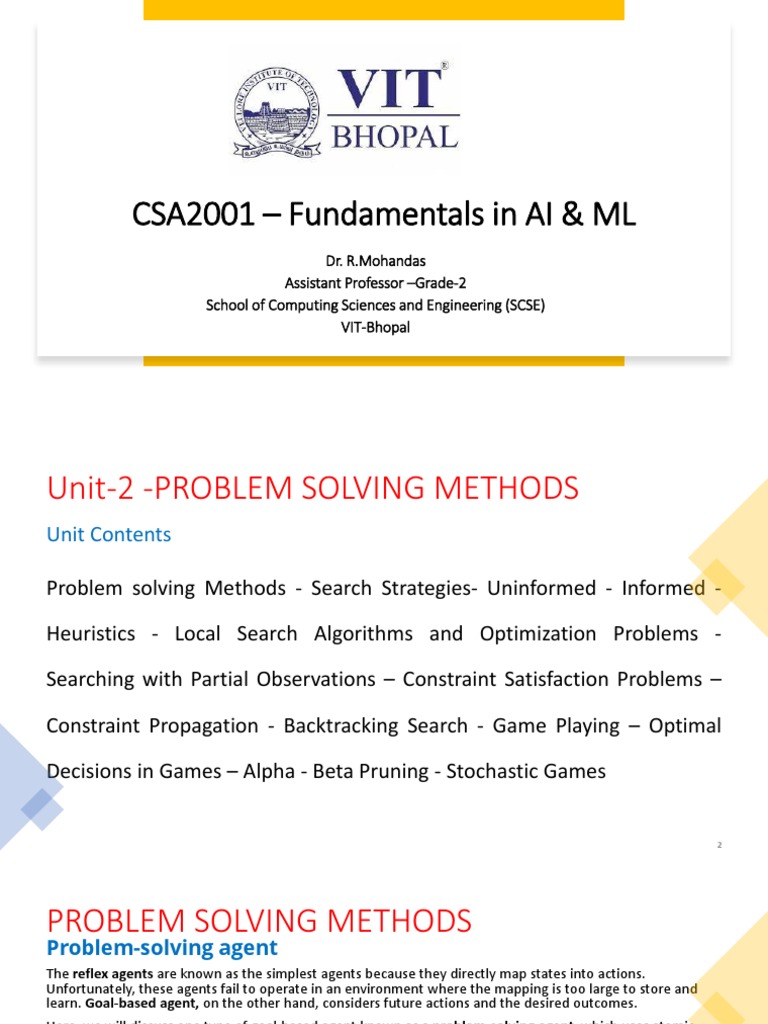 Ai And Ml Chapter 2 First Half Pdf Algorithms And Data Structures Computing