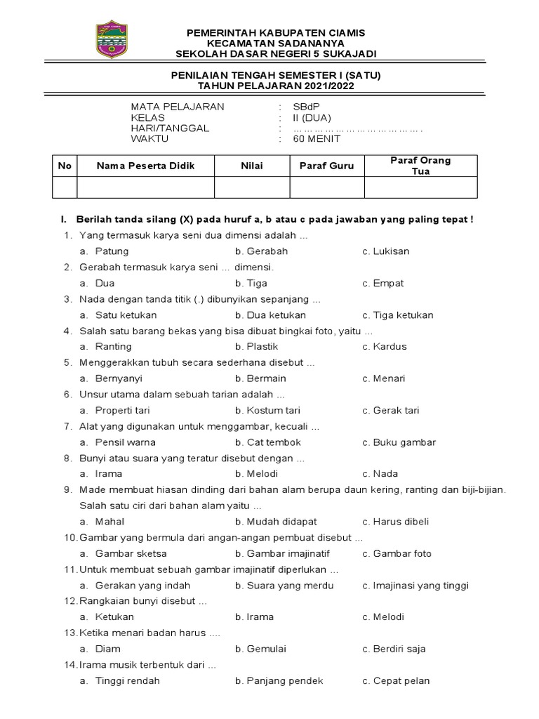 Kelas 2 SBDP | PDF