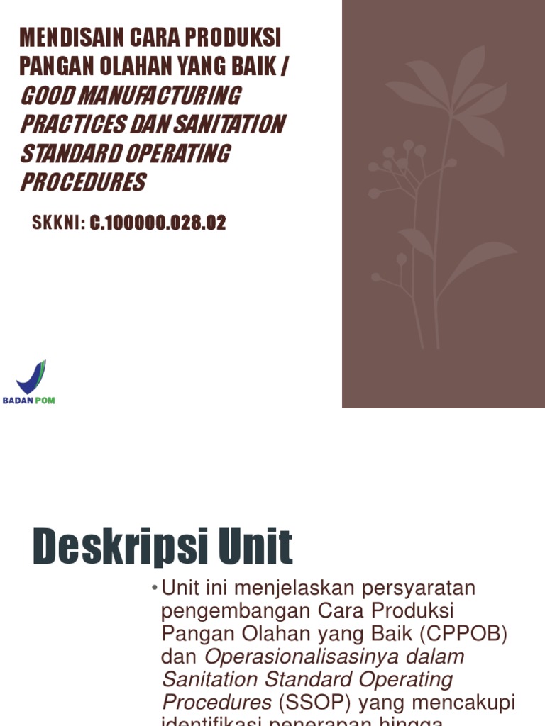 C.100000.028.02 Mendesain CPPOB Dan SSOP IRTP New | PDF