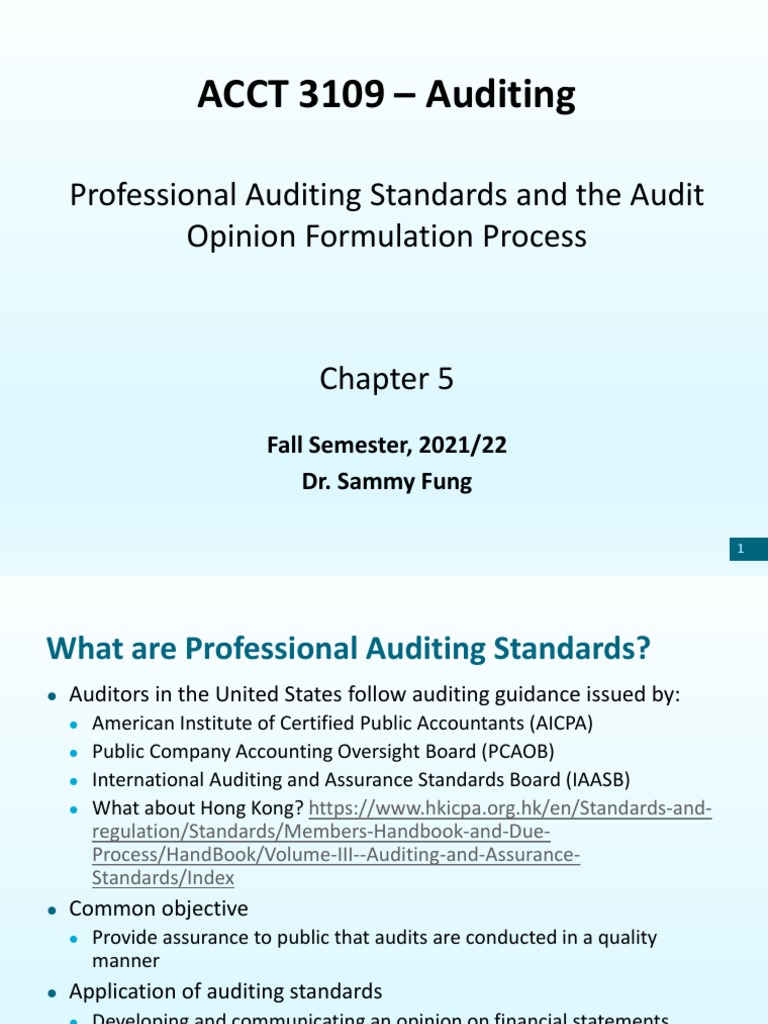 Ch5 21 22 | PDF | Audit | Financial Audit