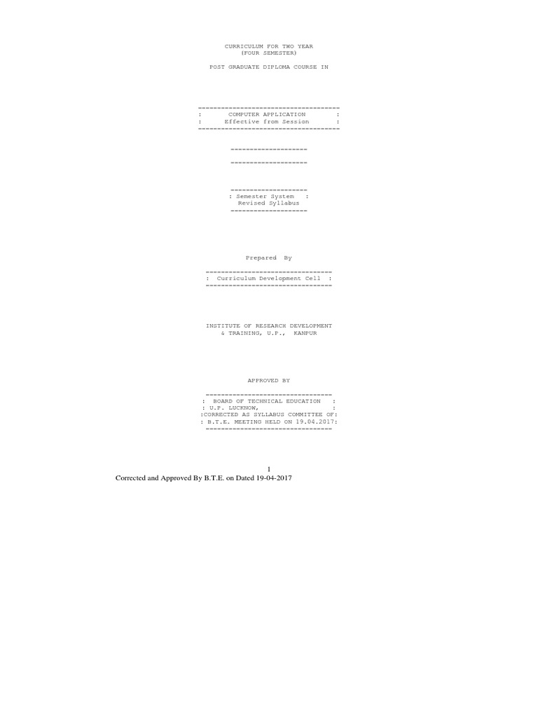 202 PGDCA Syllabus | PDF | Central Processing Unit | C (Programming Language)