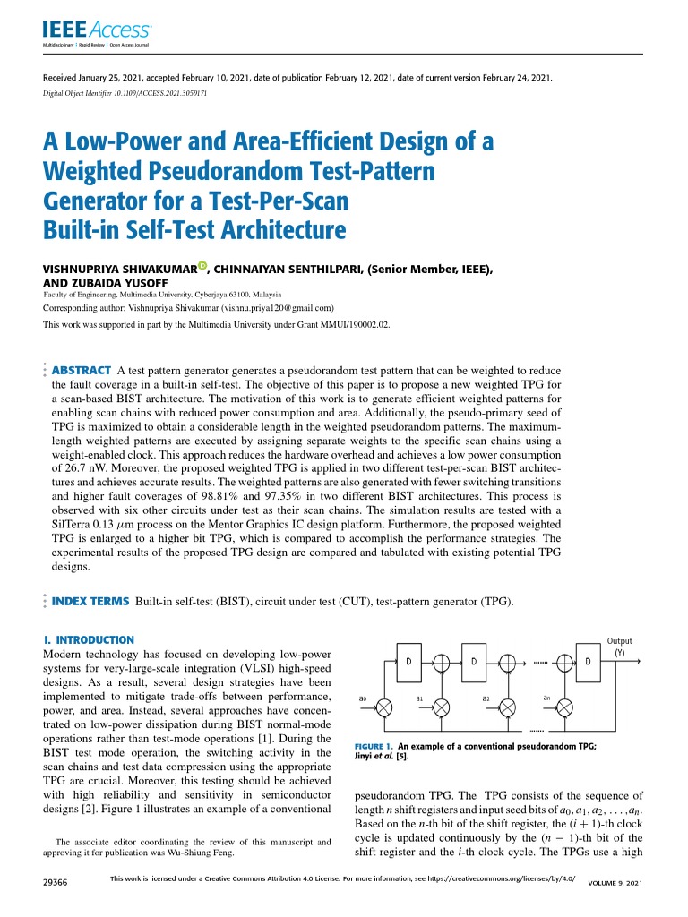 A Low Power And Area Efficient Design Of A Weighted Pseudorandom Test Pattern Generator For A