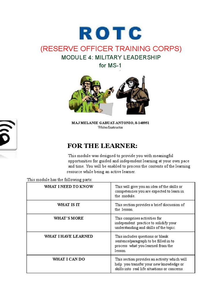 #2 of MILITARY LEADERSHIP - ROTC - MODULE - 4 - MAJMELANIEGABUATANTONIO ...