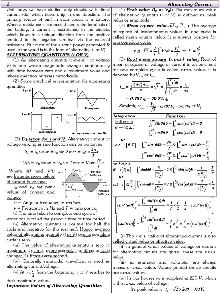 V 1 V VDT T 2: Integration | PDF | Electrical Impedance | Electrical ...