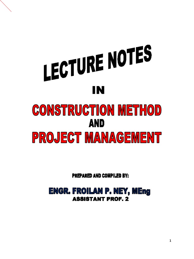 CMPM Lecture 2017 | PDF | General Contractor | Project Management