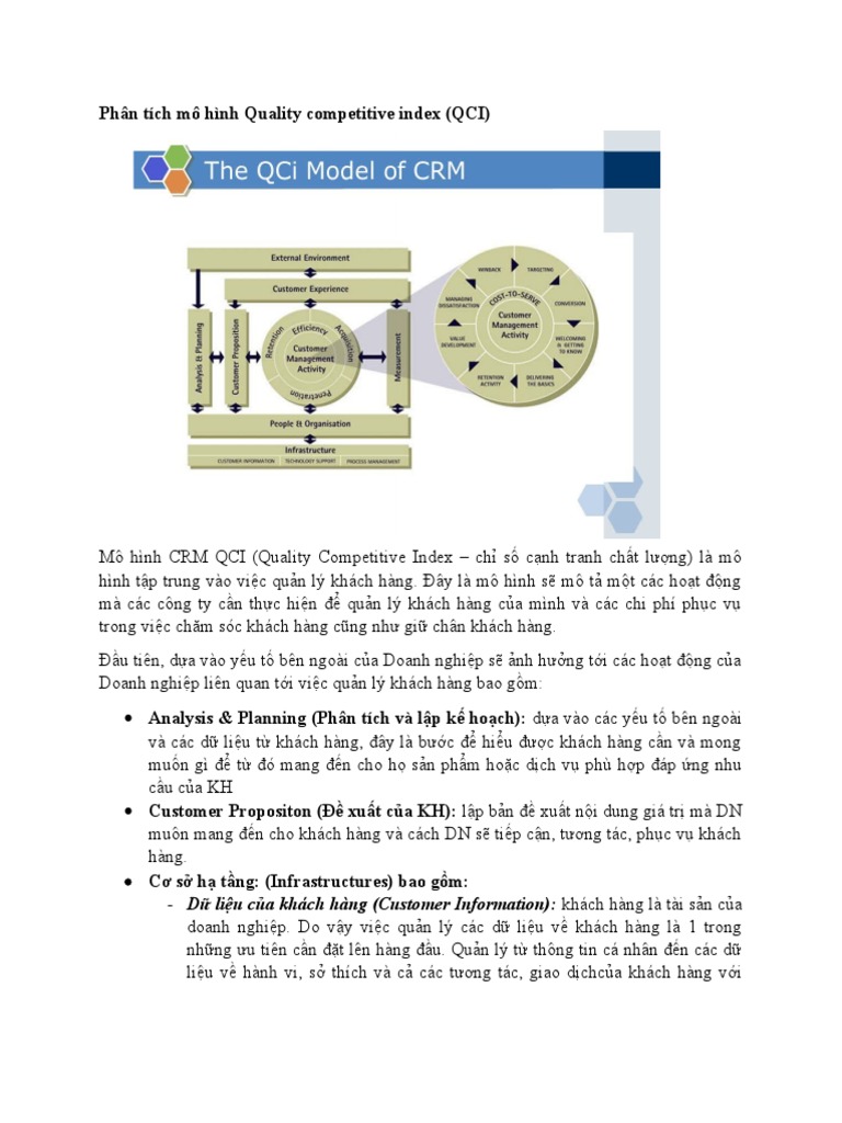 Phân Tích Mô Hình Quality Competitive Index | PDF