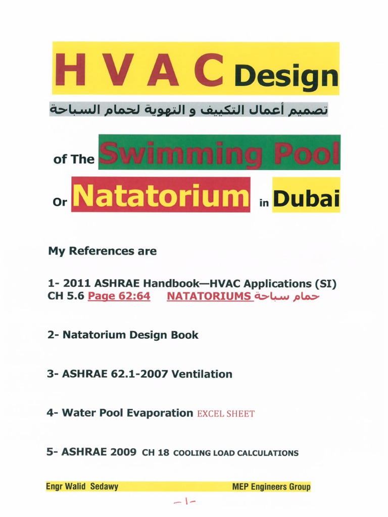 Swimming POOL Design Note | PDF