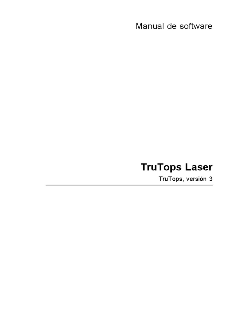 Trutops Laser: Manual de Software | PDF | Archivo de computadora ...