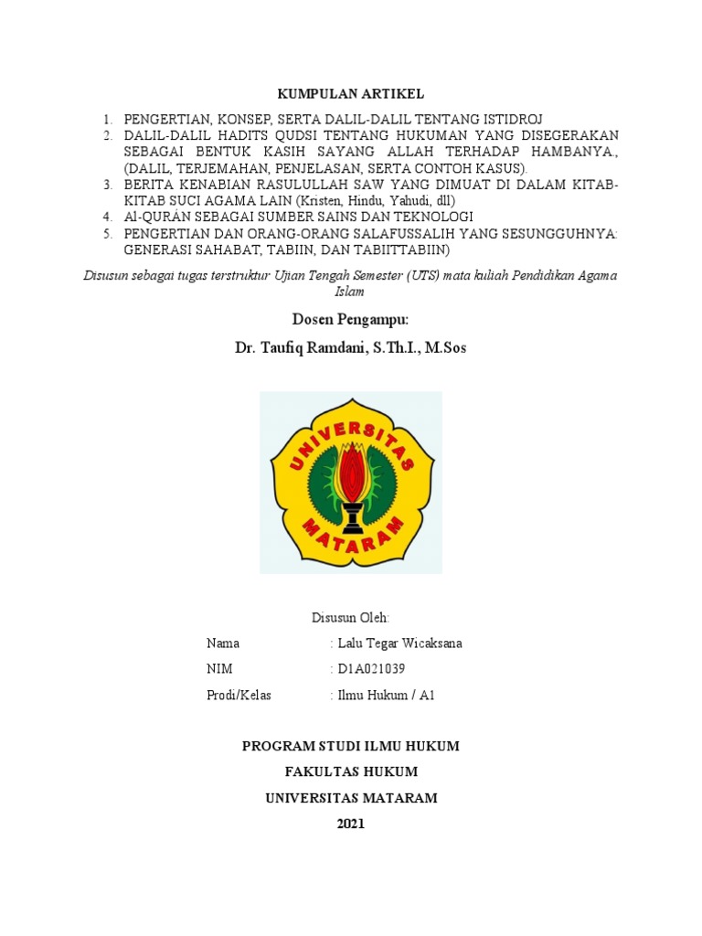 UTS Agama Islam | PDF